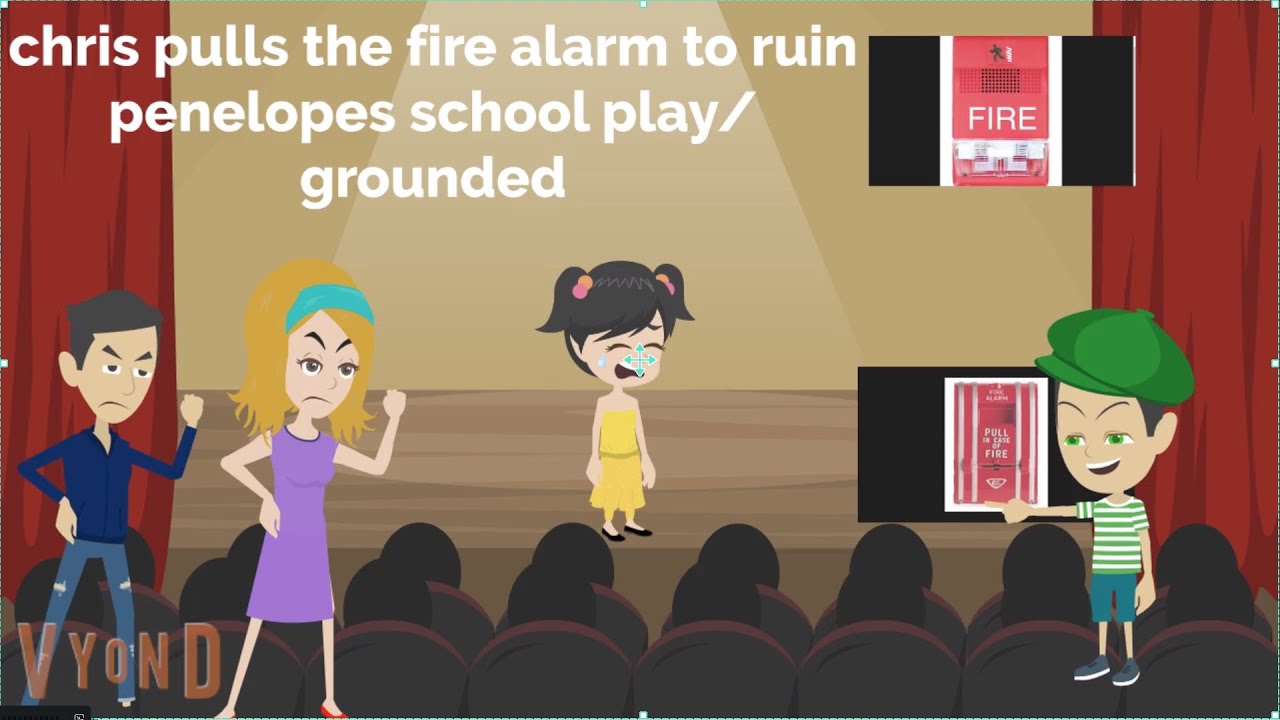 Chris pulls the fire alarm during penelope's school play/ruins her play ...