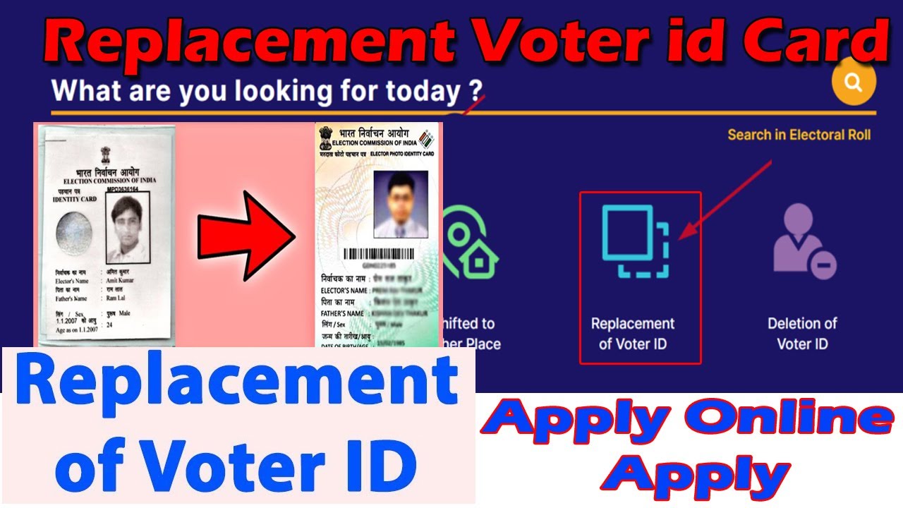 How To Apply Replacement Voter Id Card Online Application For Didital ...