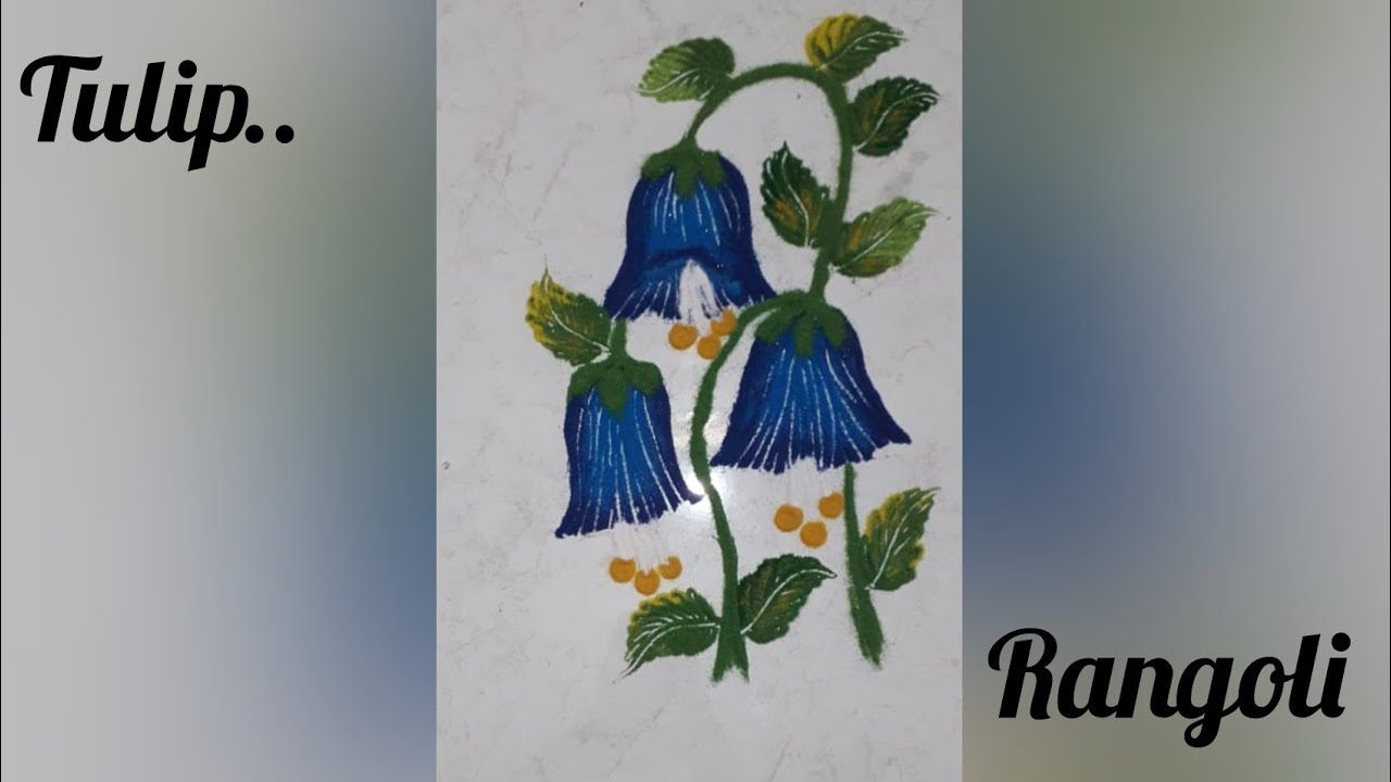 Simple Tulip Design Rangoli || Namrata's Creation - YouTube