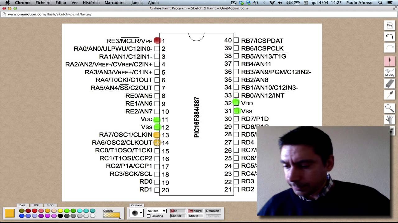 Programação Assembler PIC16F887 - Tutorial 01 - Pinout - YouTube