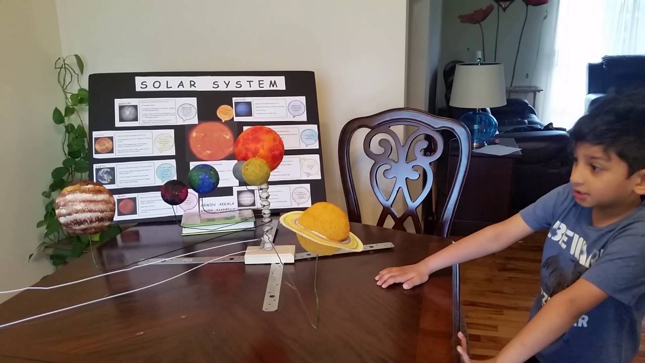Arwin's 1st grade Science Project - Solar System - YouTube