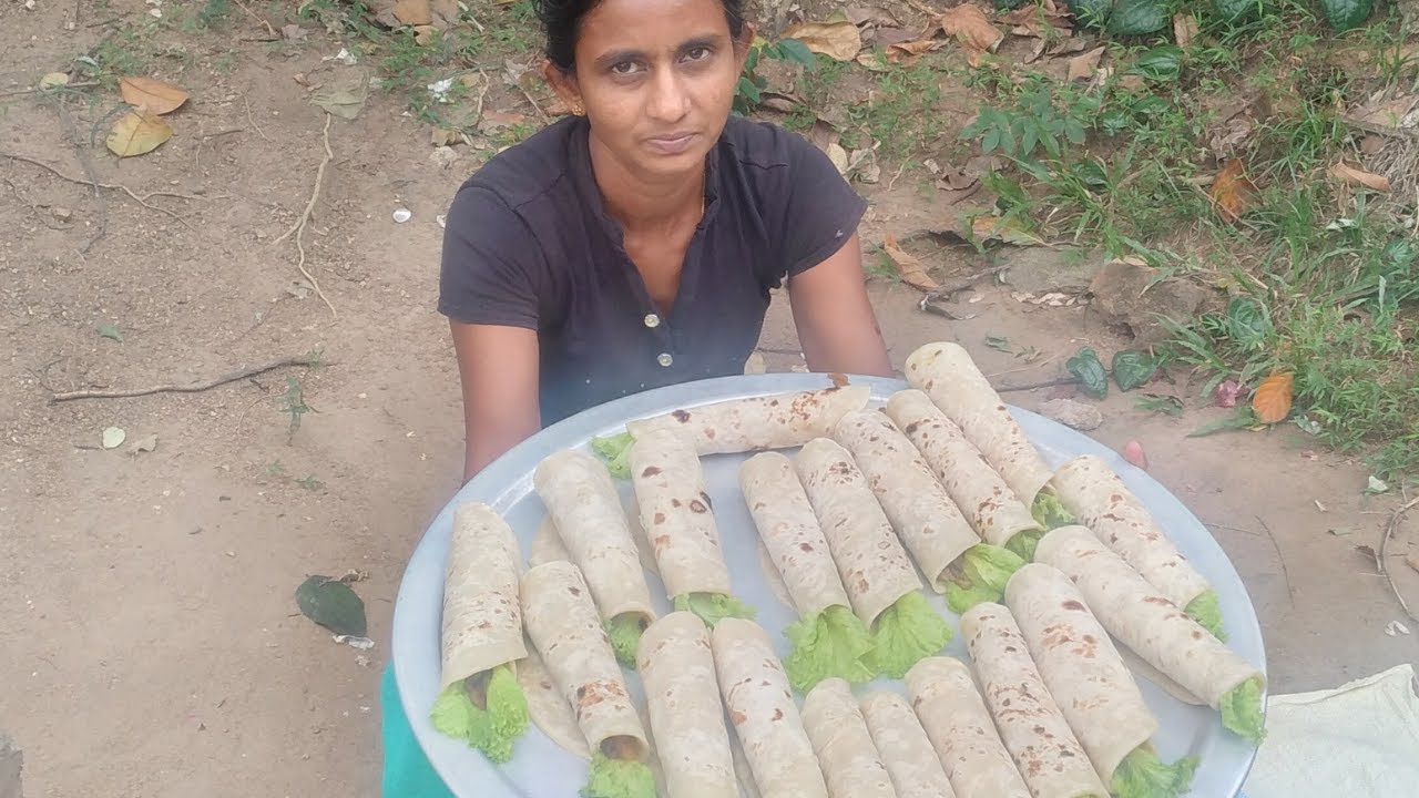 CHICKEN ROTTI WRAP RECIPE | VILLAGE WIFE ️ | VILLAGE COOKING - YouTube