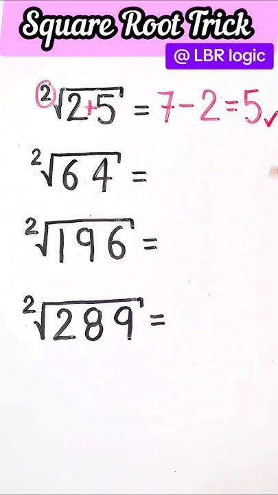 Square root trick || math tricks #shorts #ytshorts #squareroottricks 😀😀 - YouTube