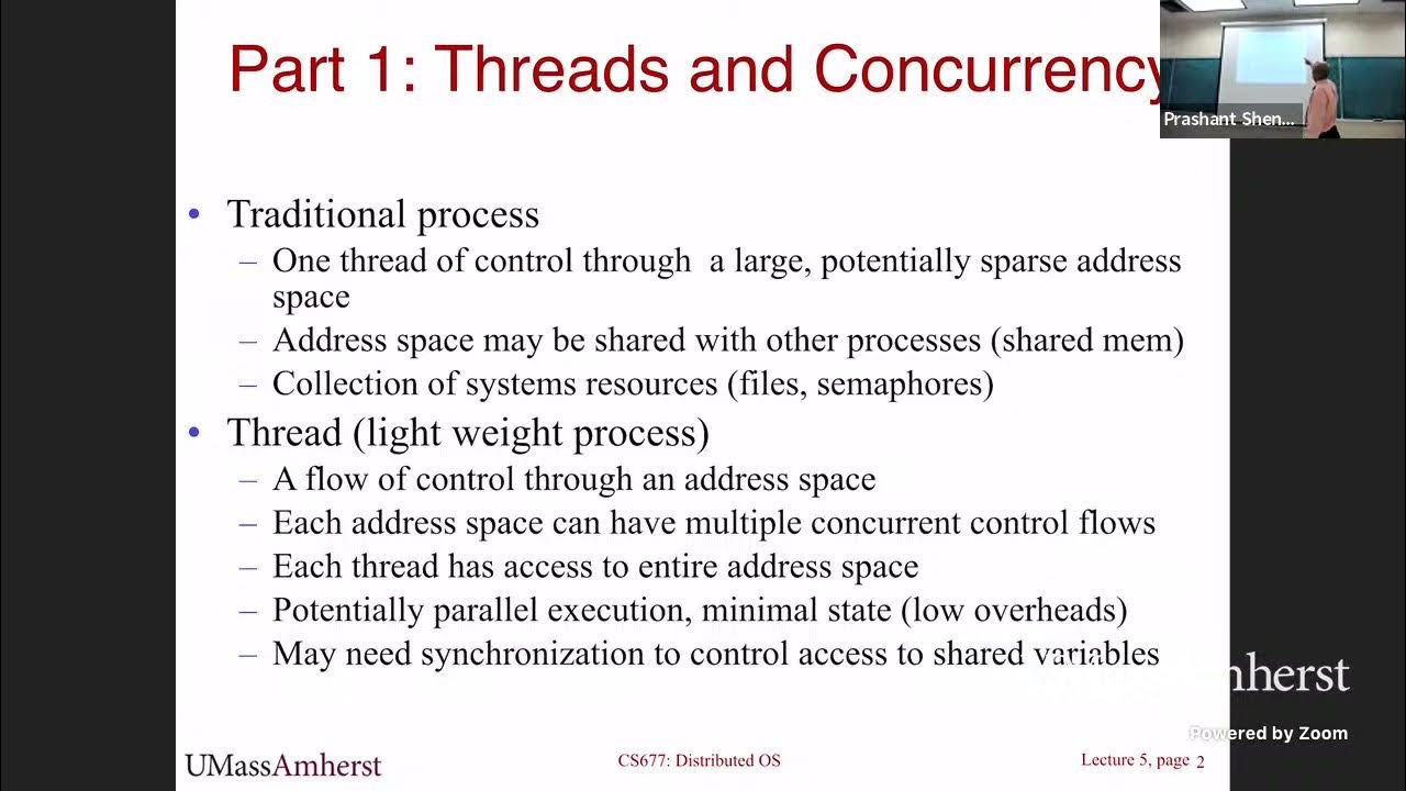 Umass Cs677 Spring 22 Lecture 5 Concurrency Models Youtube