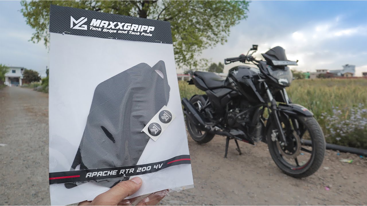 Installing - Motorcycle Tank Pads | Apache RTR 160/200 4v - YouTube