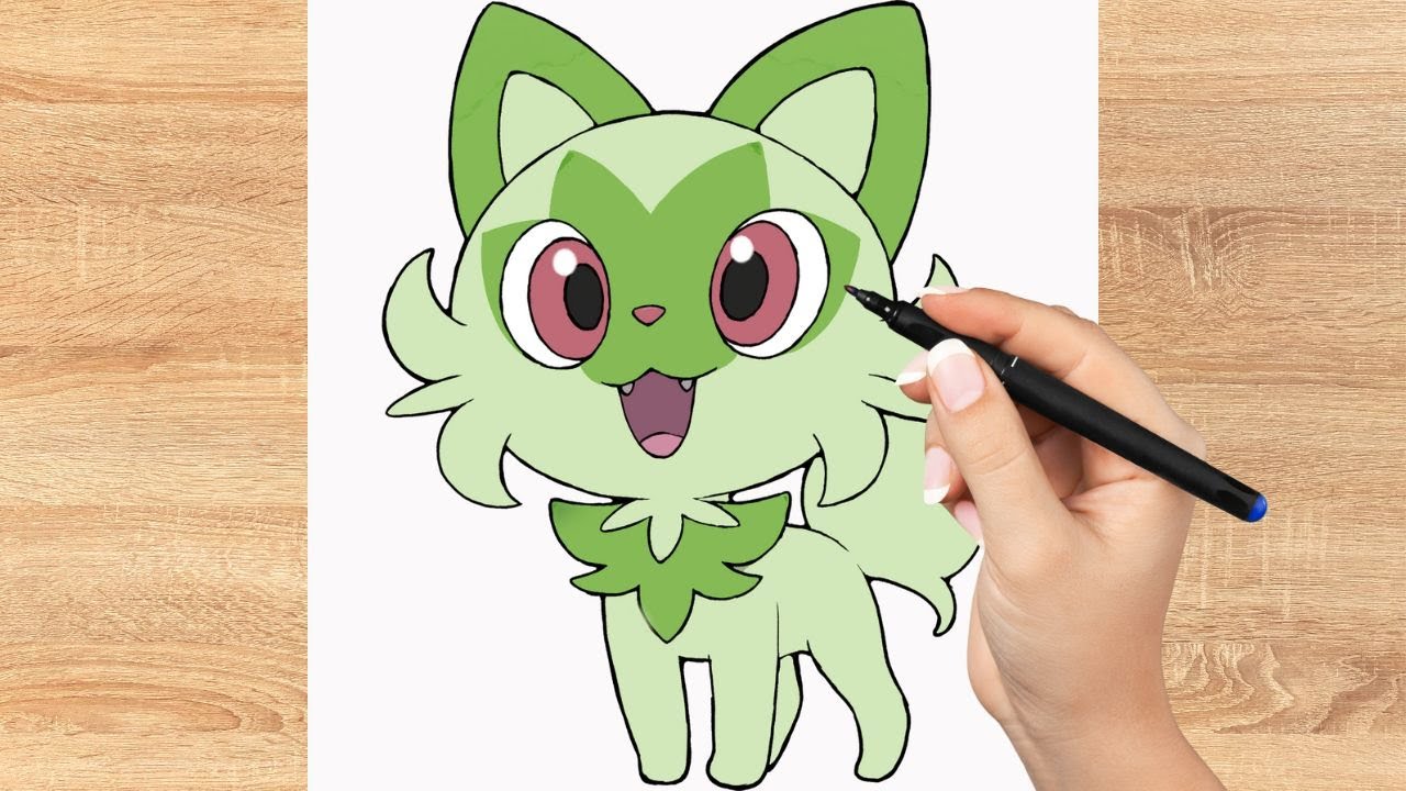 DRAWING IN 2 MINUTES - SPRIGATITO - POKEMON #drawing #speeddrawing ...