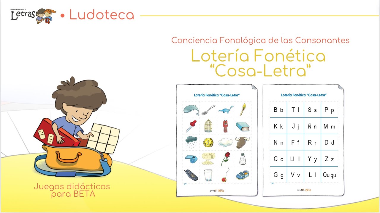 Ludoteca - Lotería Fonética Cosa-Letra del Programa Letras - YouTube
