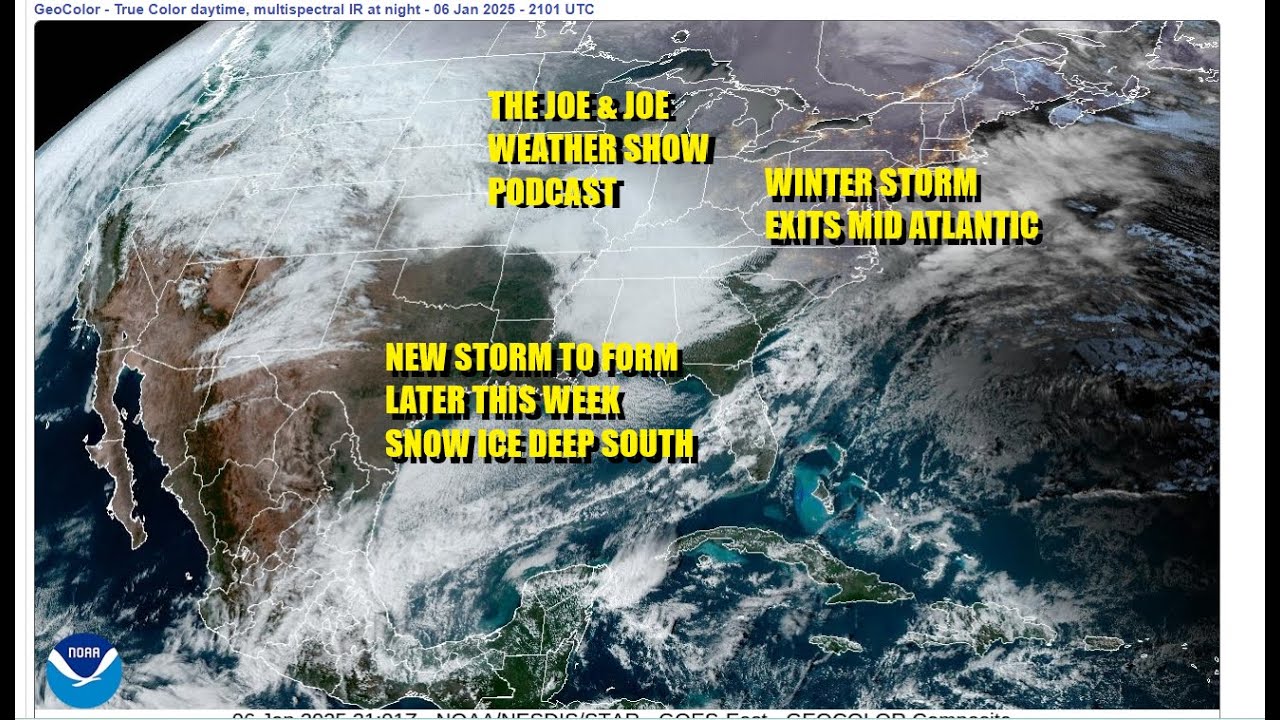Joe & Joe Weather Show Winter Storm Exits, New Storm Forms Gulf of ...