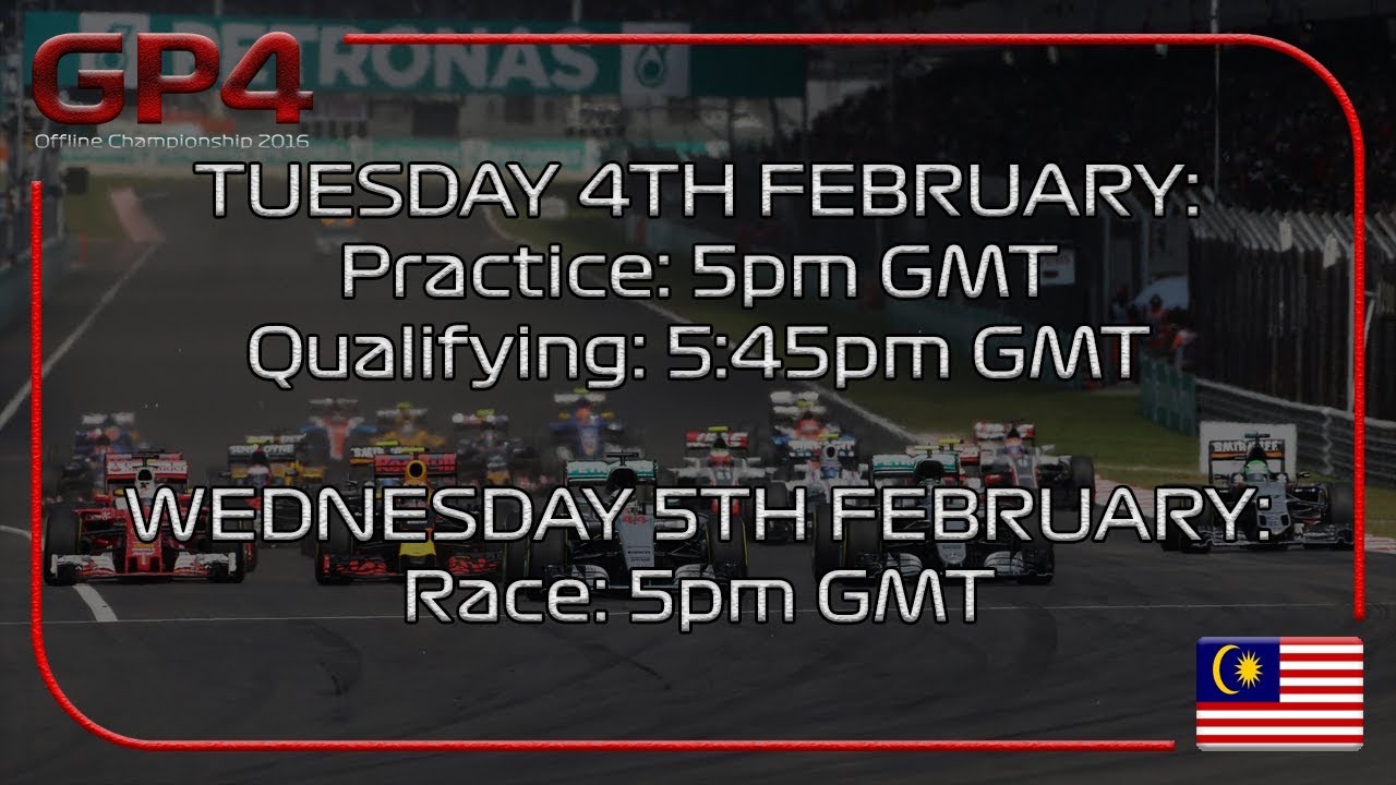 GP4 Offline Championship Season 2016:Round 16:Malaysian GP Practice ...