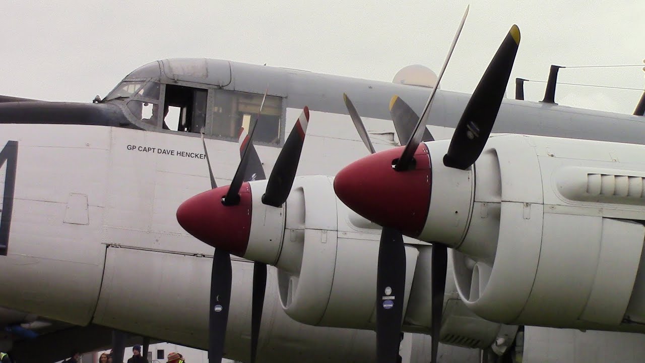 Avro Shackleton WR963 engine run at CAF, Coventry, 2nd May 2015 - YouTube
