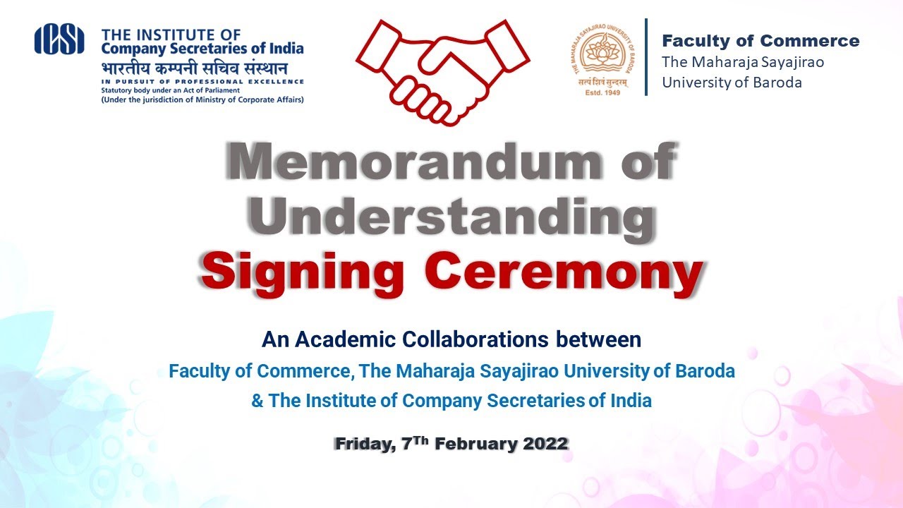 MOU Signing Ceremony with ICSI - YouTube