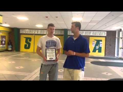 Kinnon LaRose Accepts All-North MVP Award - YouTube