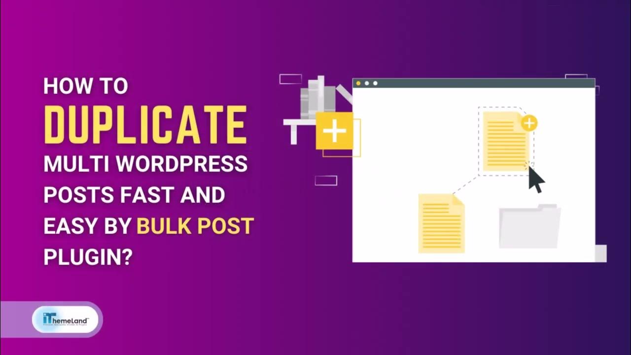 How to duplicate multi Wordpress posts fast and easy? - YouTube