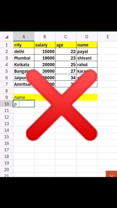 correct format me kese likhe Excel me #short #exceltips #name - YouTube