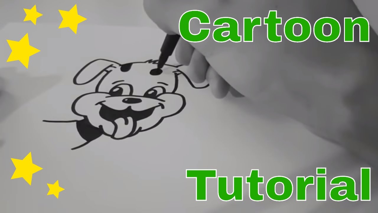 How To Draw A Dog - Cartoon Dog Puppy Drawing (Comics) - YouTube
