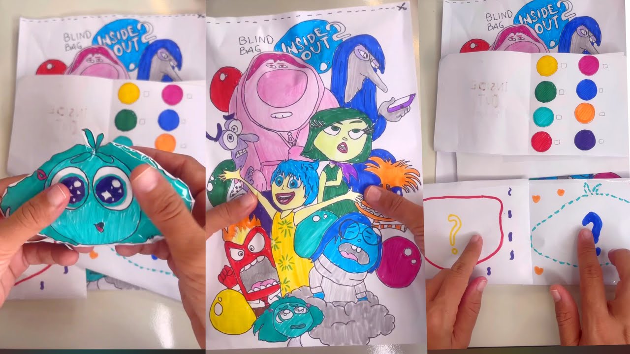 Paper DIY Inside out 2 Blind Bag #dolby #insideout2 #blindbag #asmr # ...