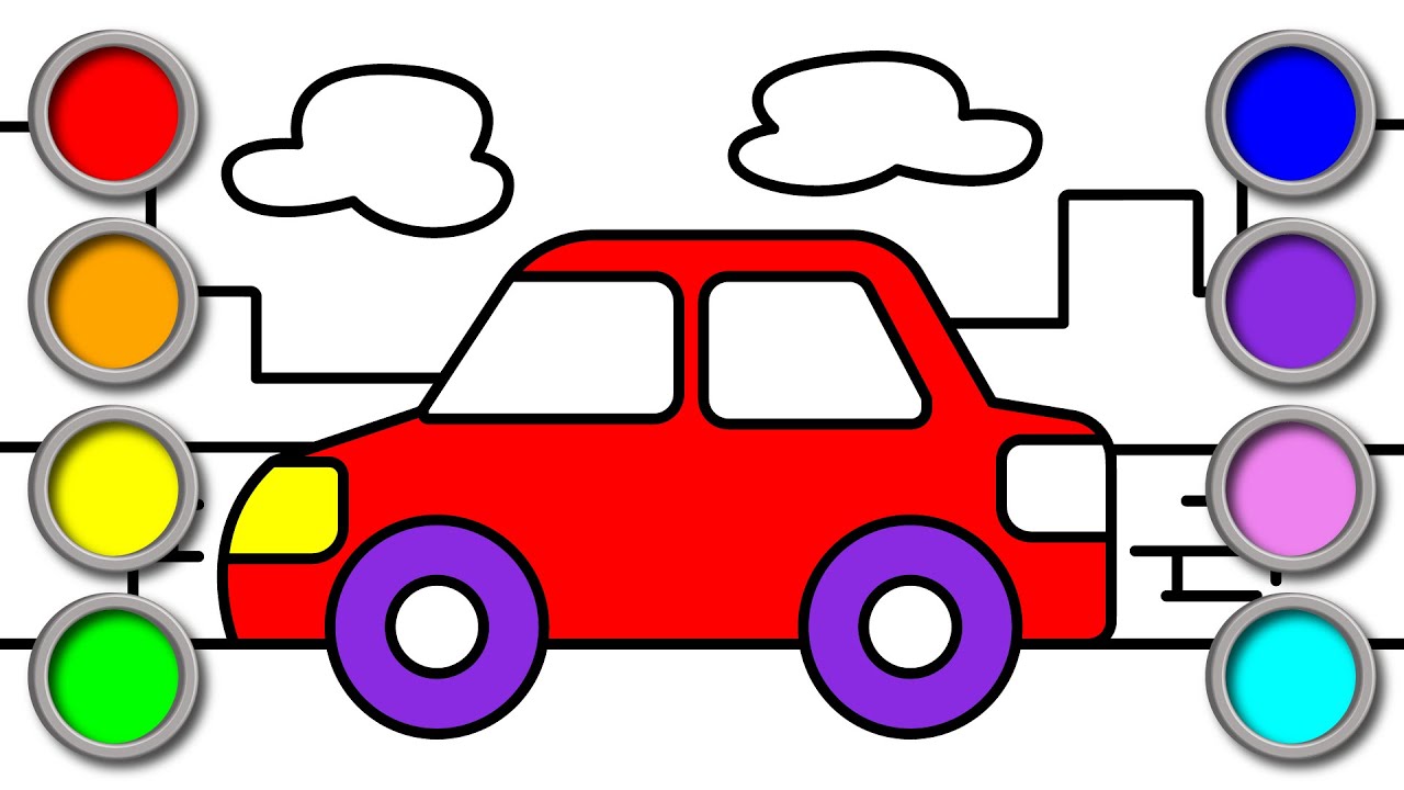 ASIKNYA ‼️ MEWARNAI GAMBAR MOBIL UNTUK ANAK TK PAUD - Coloring Games ...