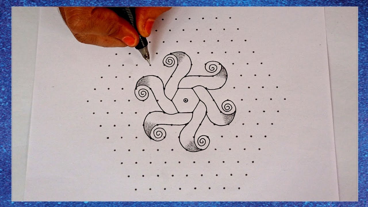 kolam designs simple/pulli vacha kolangal/easy kolam with dots/simple ...