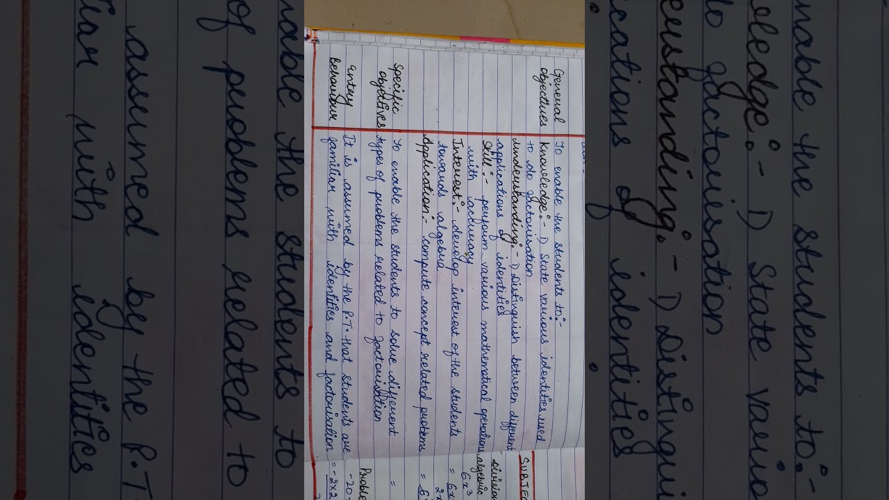 Factorisation (3), 8th class lesson plan, NCERT (B.Ed.) - YouTube