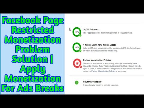 Facebook Page Restricted Monetization Problem Solution | Facebook Apply ...