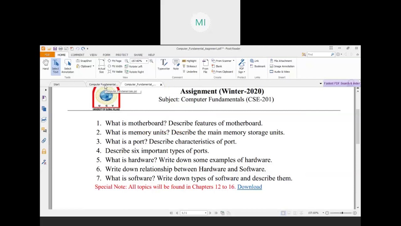 Computer Fundamental Assignment Topics YouTube Computer Fundamental Assignment Topics YouTube