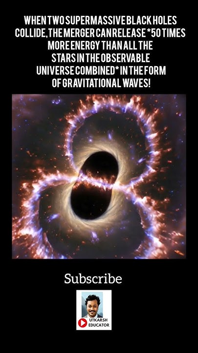 "When Two Black Holes Collide... The Universe Shakes!" #BlackHole #SpaceShorts #universe # ...