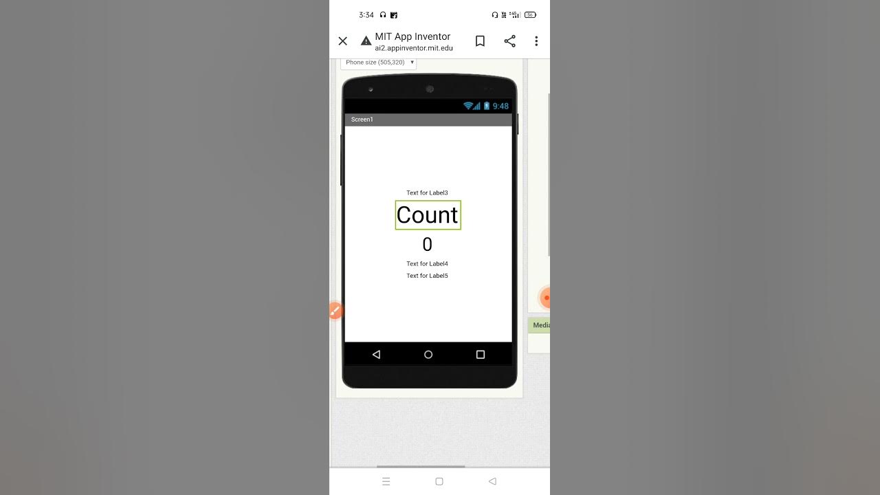 make object counting app in mit app INVENTOR 2 part-1 - YouTube