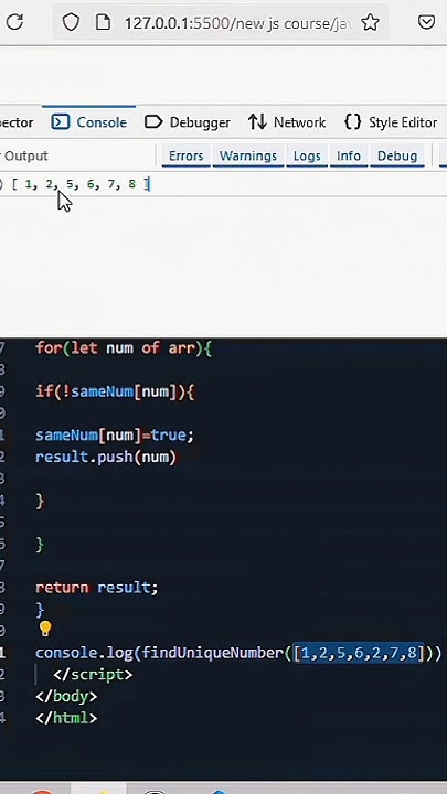 JavaScript: Find Unique Numbers in Array 🔢 #JavaScriptTips - YouTube