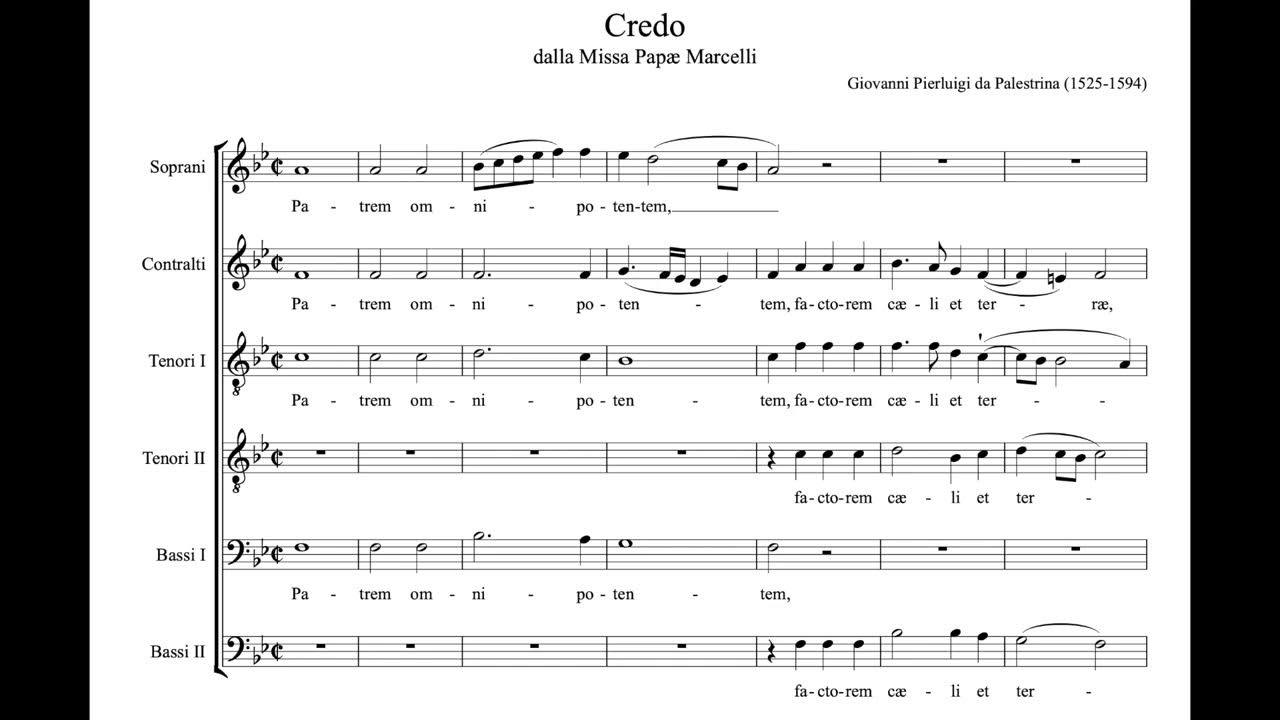Giovanni Pierluigi da Palestrina - Missa Papae Marcelli - Credo - YouTube