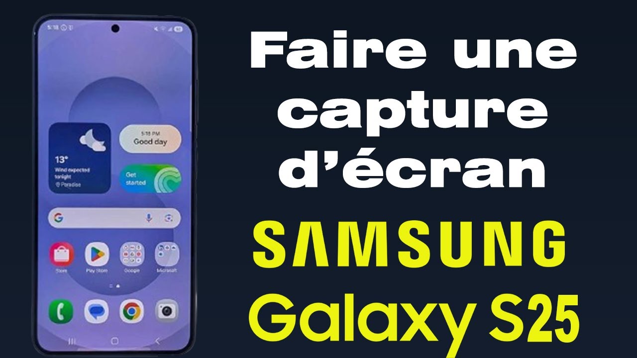 Comment faire une capture d'écran sur Samsung S25 - YouTube
