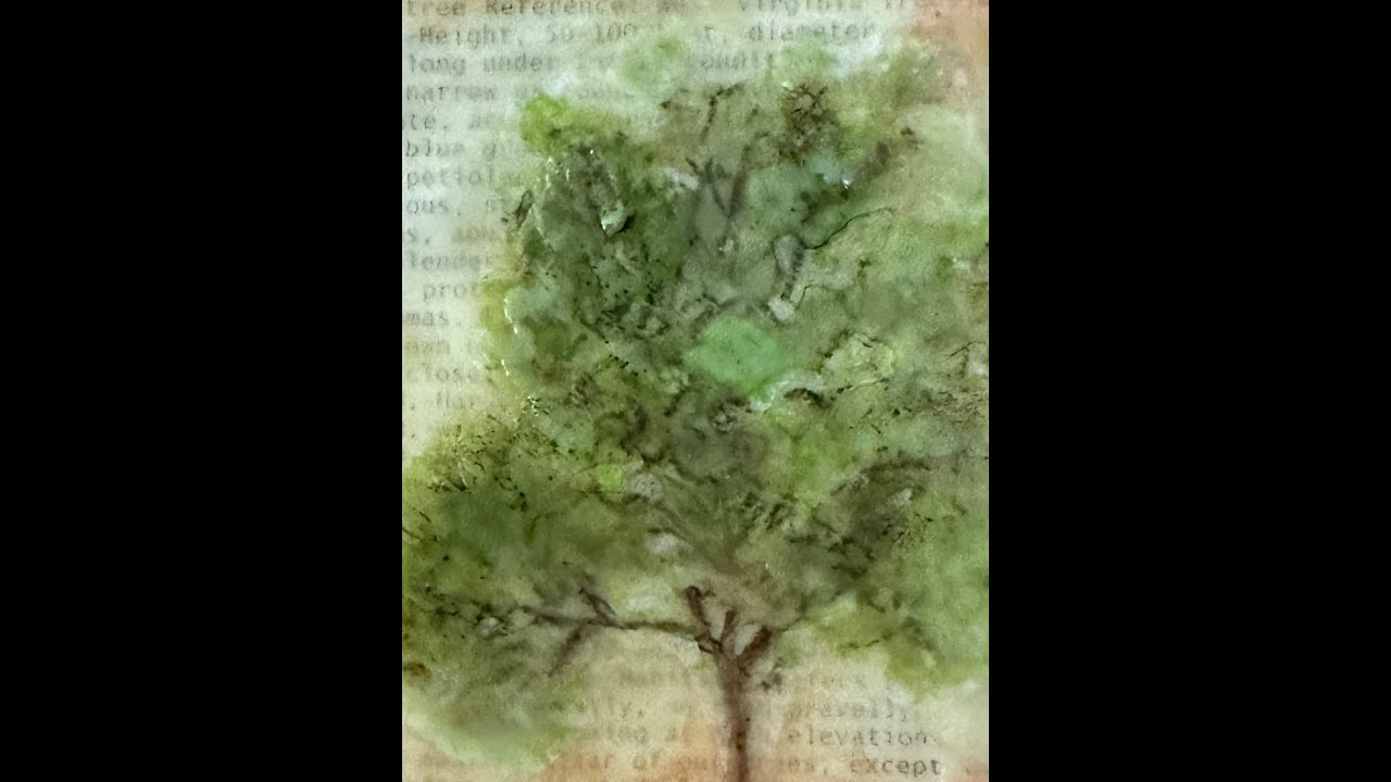 Encaustic tree painting. Painting The American Beech Tree - YouTube