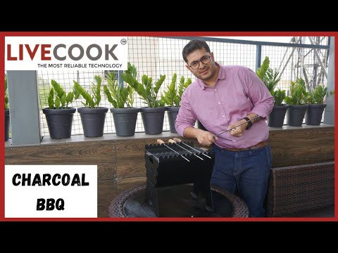 CHARCOAL BBQ GRILL : BY LIVECOOK - YouTube