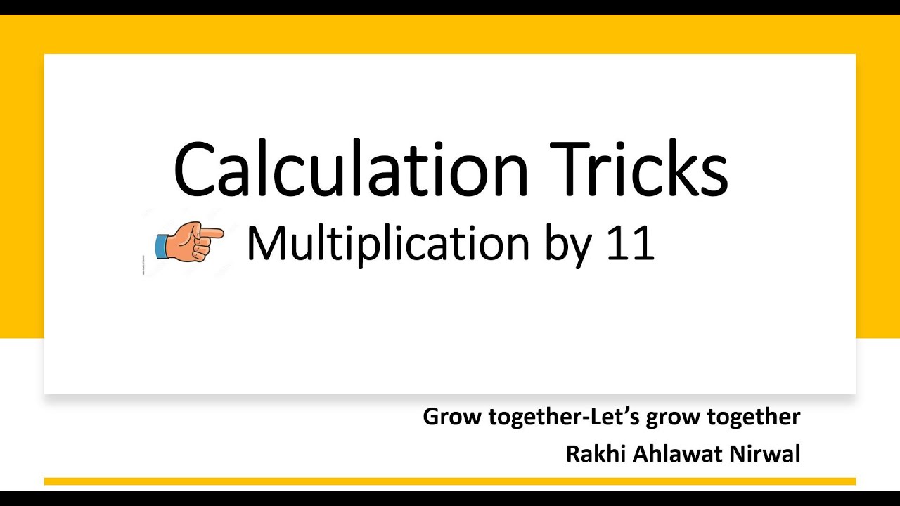Multiplication Tricks by 11| Calculation tricks for Exams like - CAT ...