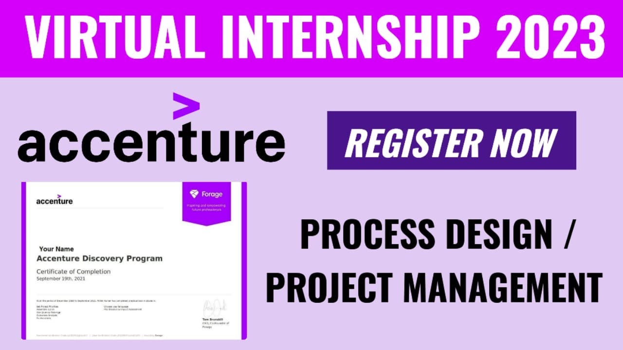 Accenture internship 2023 | Project Management internship | Accenture Internship work from home ...