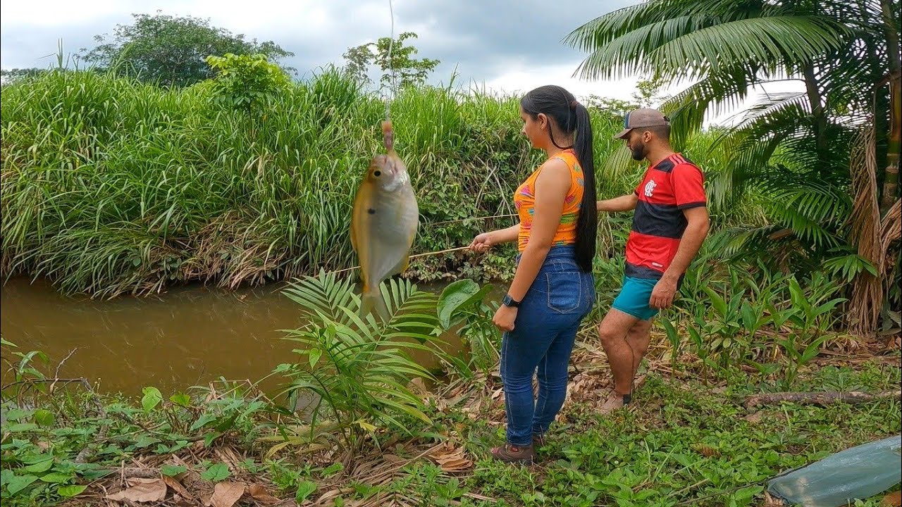 Pescaria de PIABA (Lambari) Deu um Frito DELICIOSO. - YouTube