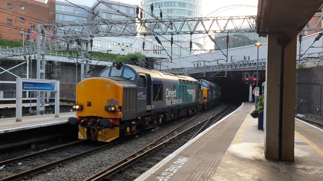 DRS class 37218 & 37059 on "The Mazey Day Cornishman" 1Z80. New street ...