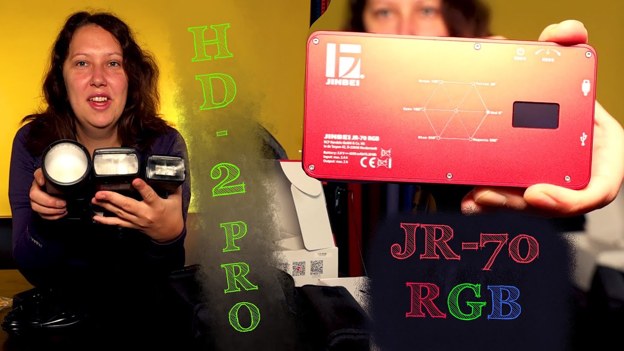 Jinbei HD-2 Pro Speedlight & JR-70 RGB Video LED light - Unboxing ...