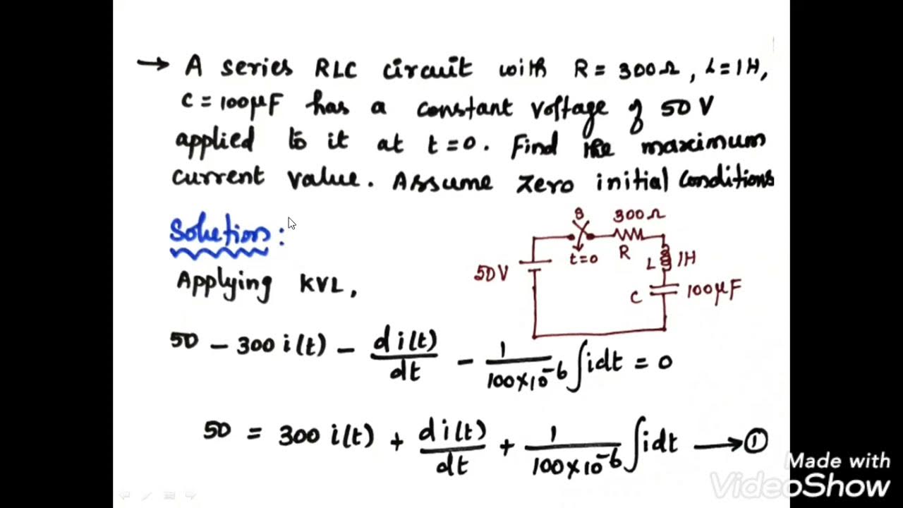 RLC Transient Response problem#3/ Circuit Theory/Circuit Analysis - YouTube