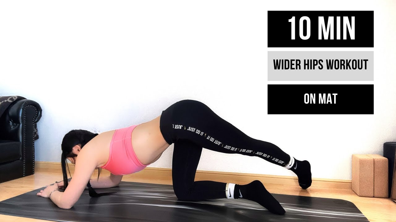 🍑10 Min Wider Hips Workout On Mat Shape Your Side Booty Exercise