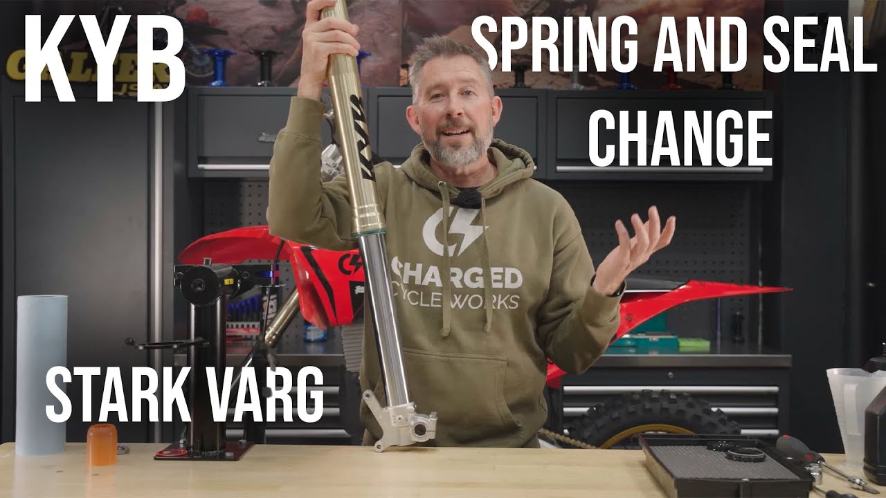 KYB Spring and Seal Change on your Stark Varg! - YouTube
