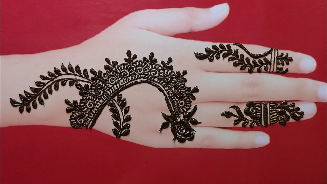 Stylish floral mehandi ke designs | Easy floral mehandi ka designs ...