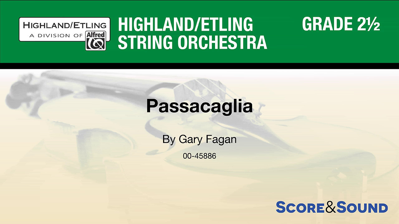 Passacaglia, by Gary Fagan – Score & Sound - YouTube