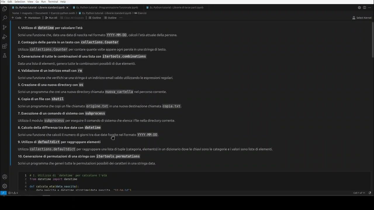 Python tutorial - Librerie standard e avanzate - YouTube