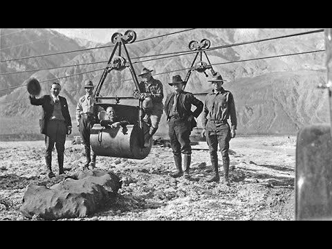 Saline Valley Salt Tram (Inyo Mountains) - Riding the cable by aerial ...