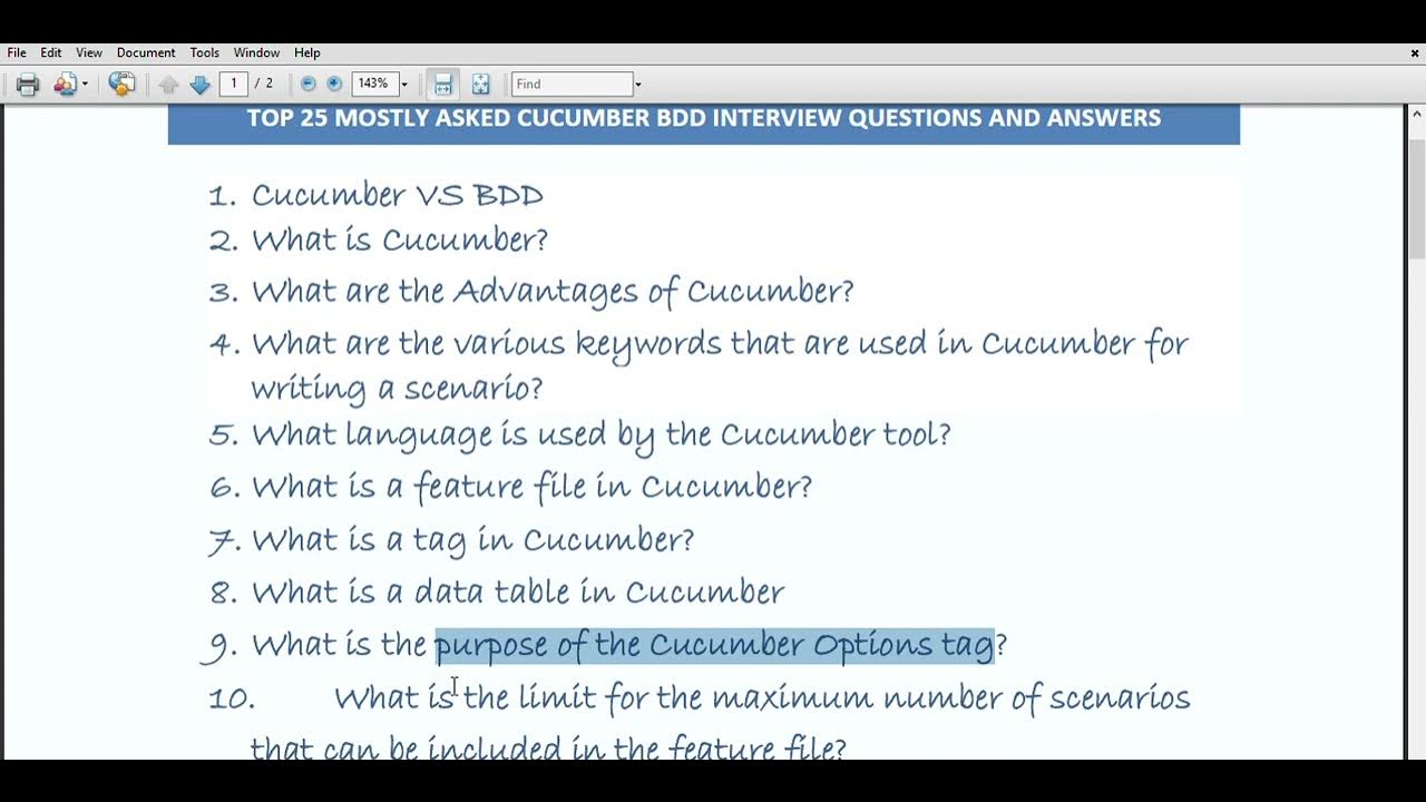 top 25 mostly asked Cucumber Interview Question and Answer |Cucumber BDD Framework FAQ's - YouTube