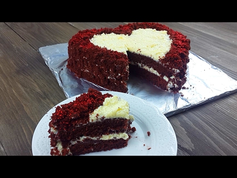 Red velvet heart cake/ Qırmızı məxməri ürək/ Красное вельветовое сердце