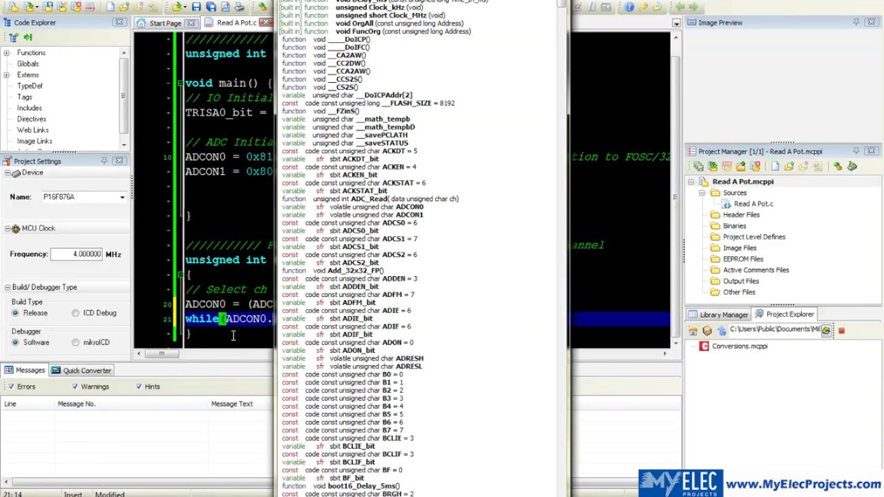 Adc Project 1 Part 2 Pic Microcontroller Design Tutorials