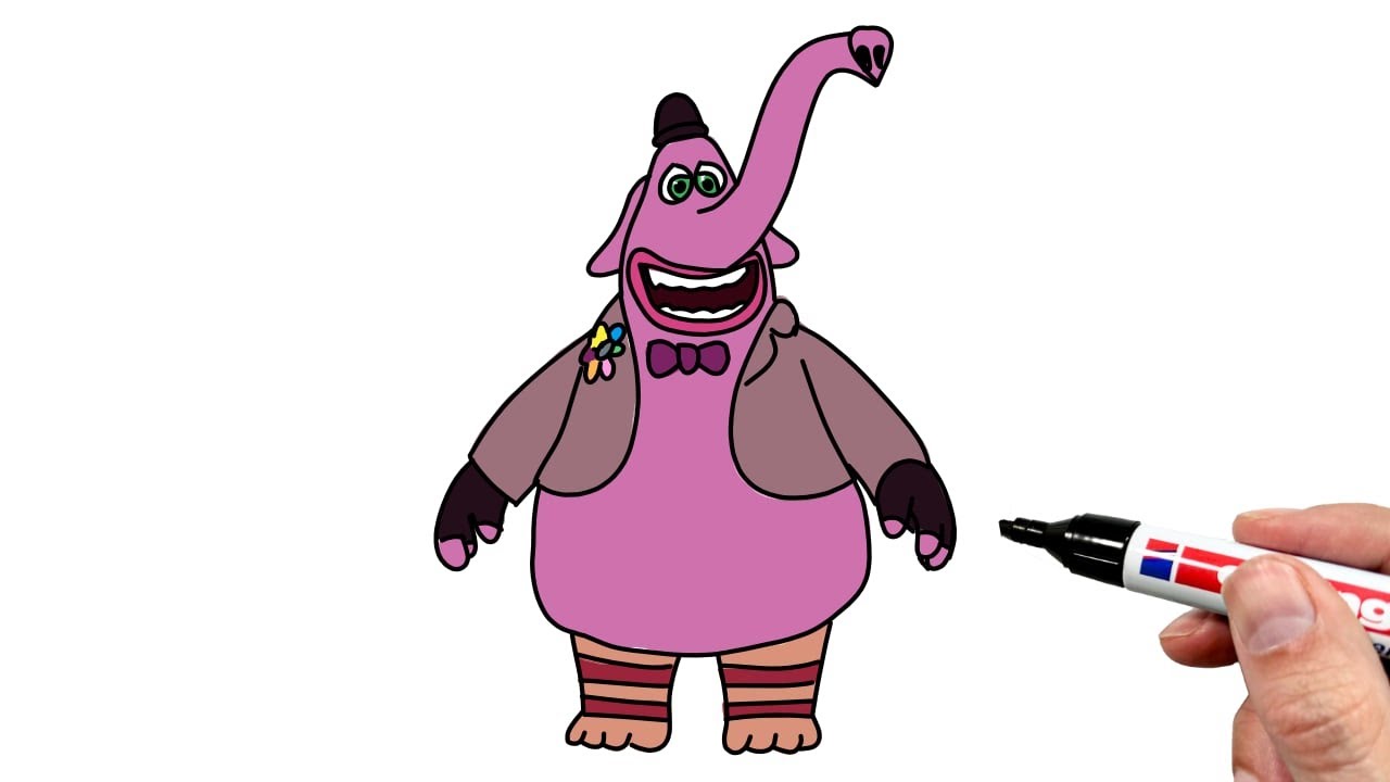 How to Draw Bing Bong From Inside Out - YouTube