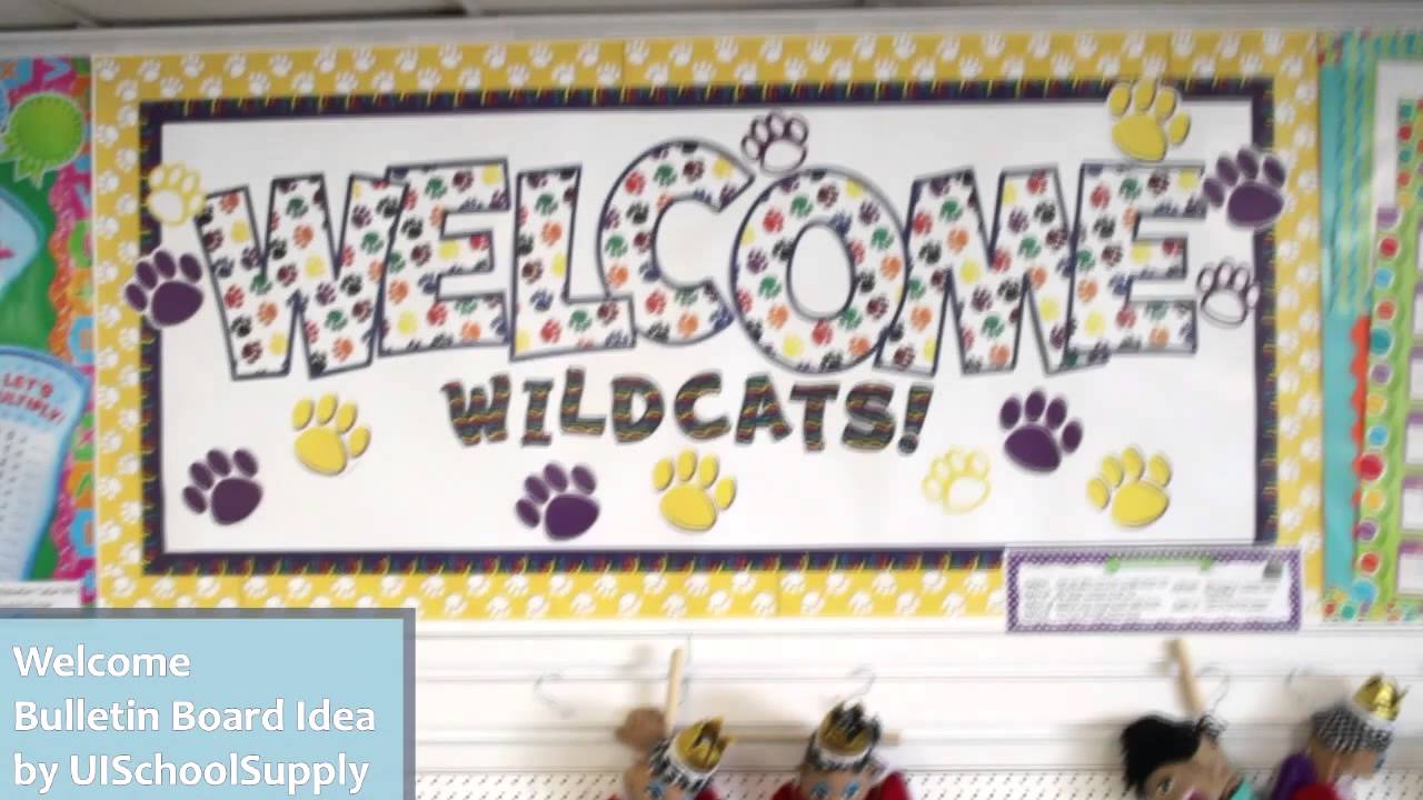 Welcome Wildcats Bulletin Board Idea by UISchoolSupply - YouTube
