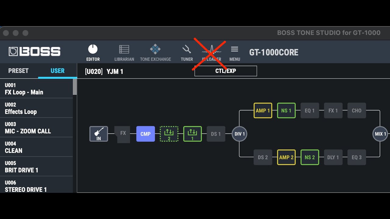 How to load custom IR into Boss GT1000 CORE having Tone Studio IR ...